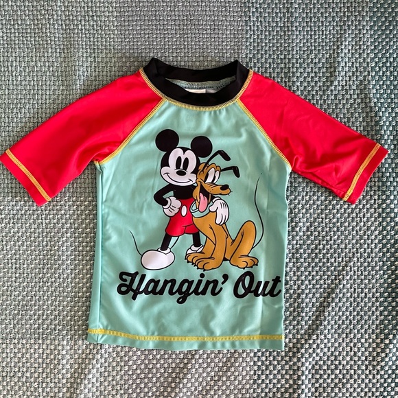 Disney | Swim | Nwt Disney Mickey Mouse Rash Guard Boys Top | Poshmark